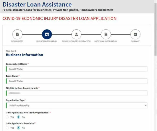 How to Fill Out the Targeted EIDL Advance Grant Application Step by ...