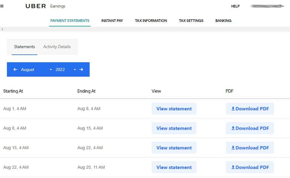 Uber Eats Pay Stubs, Earning Statements, Employment Verification